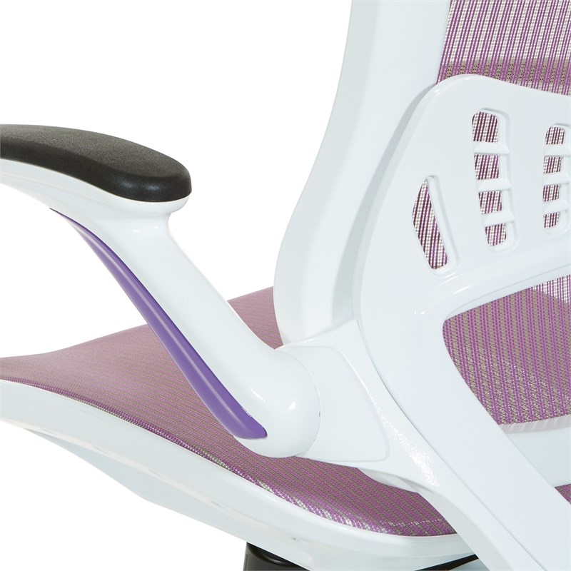 Osp home furnishings riley office chair with white mesh seat and back store