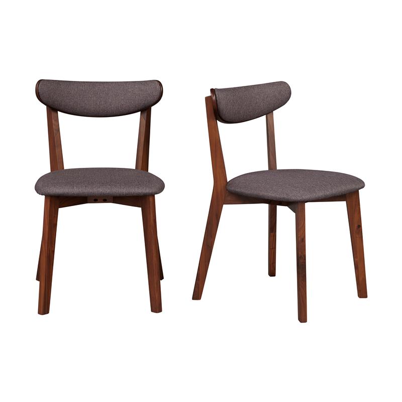 Unique Furniture Tahoe Rounded Back Rest Chair in Walnut Wood