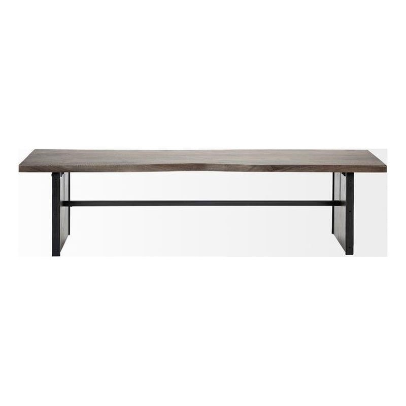 Mercana Ledger I 70 x 18 Live-Edge Wooden Medium Brown Dining Bench ...