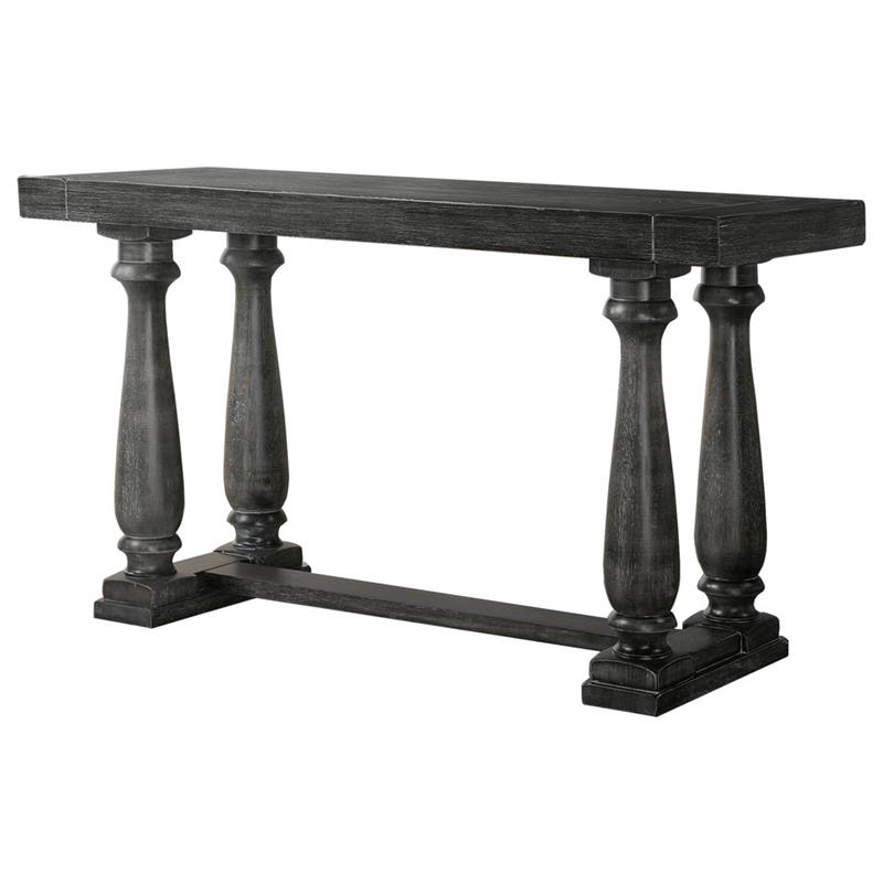 Best Master Katrina Solid Wood Console Table in Weathered Oak | Cymax ...