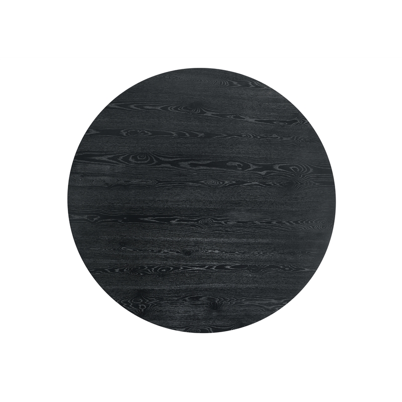 Terra Ebony Black Round Dining Table | Bush Furniture Collection
