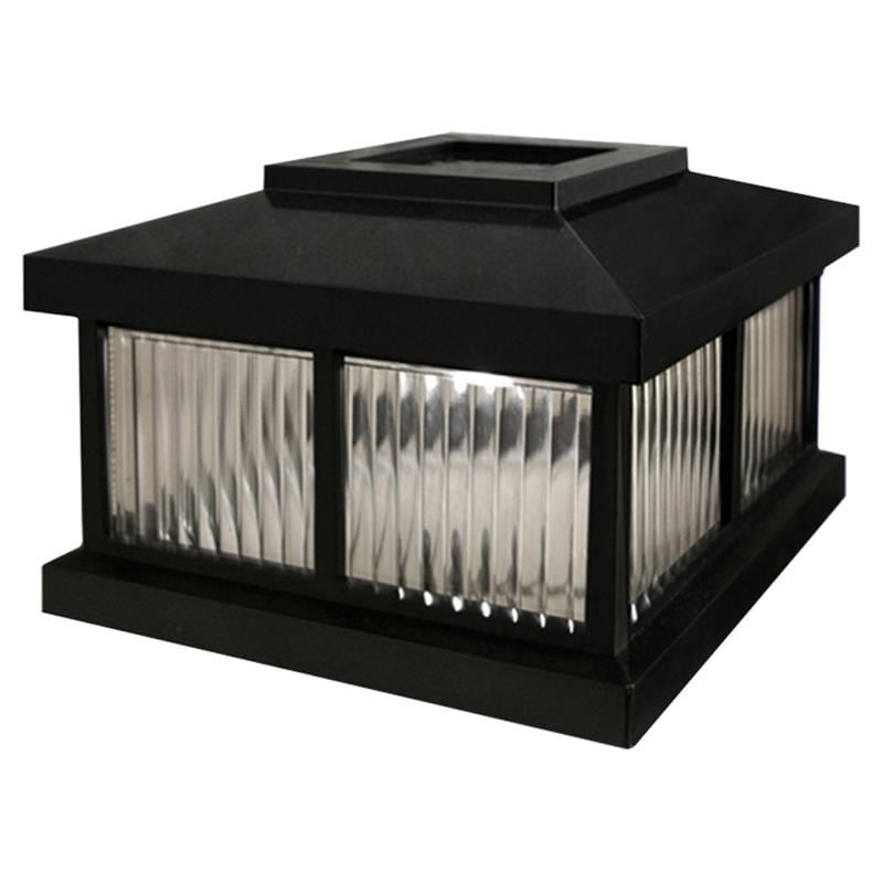 Mayne Mid-Century Plastic Solar Cap with Rechargeable Battery in Black ...