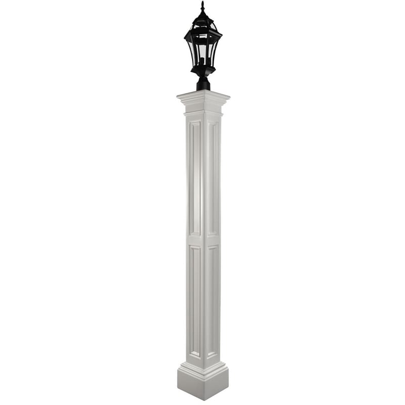 Mayne Liberty Traditional Plastic Lamp Post with Mount in White - 5836-W