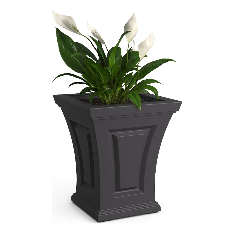 Mayne Cambridge 18" Traditional Polyethylene Resin Tall Planter in ...