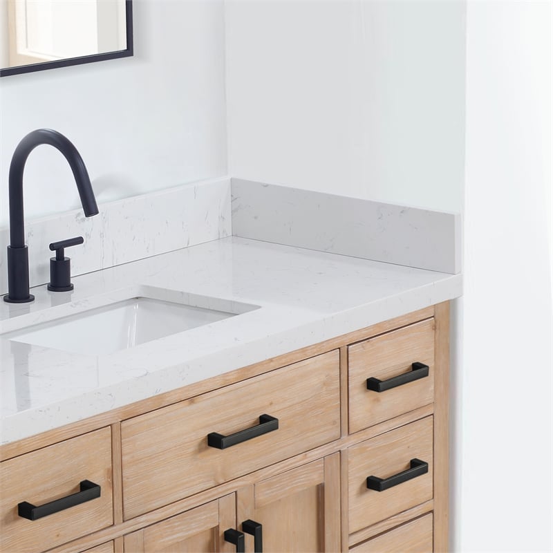 Altair Design 21 in.W Engineered Stone Vanity Sidesplash in Aosta White ...