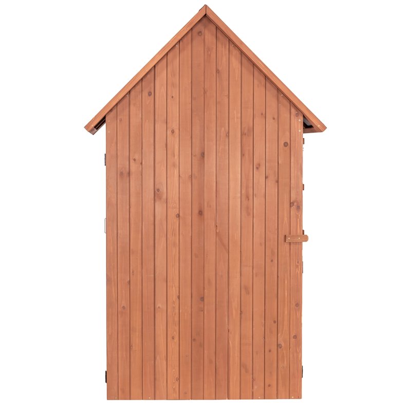 Leisure Season Multi Compartment Wood Shed with Drop Table in Medium ...