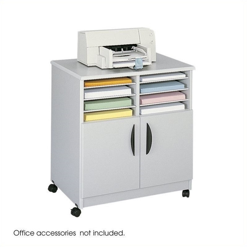 Safco Machine Floor Stand in Gray - 1854GR