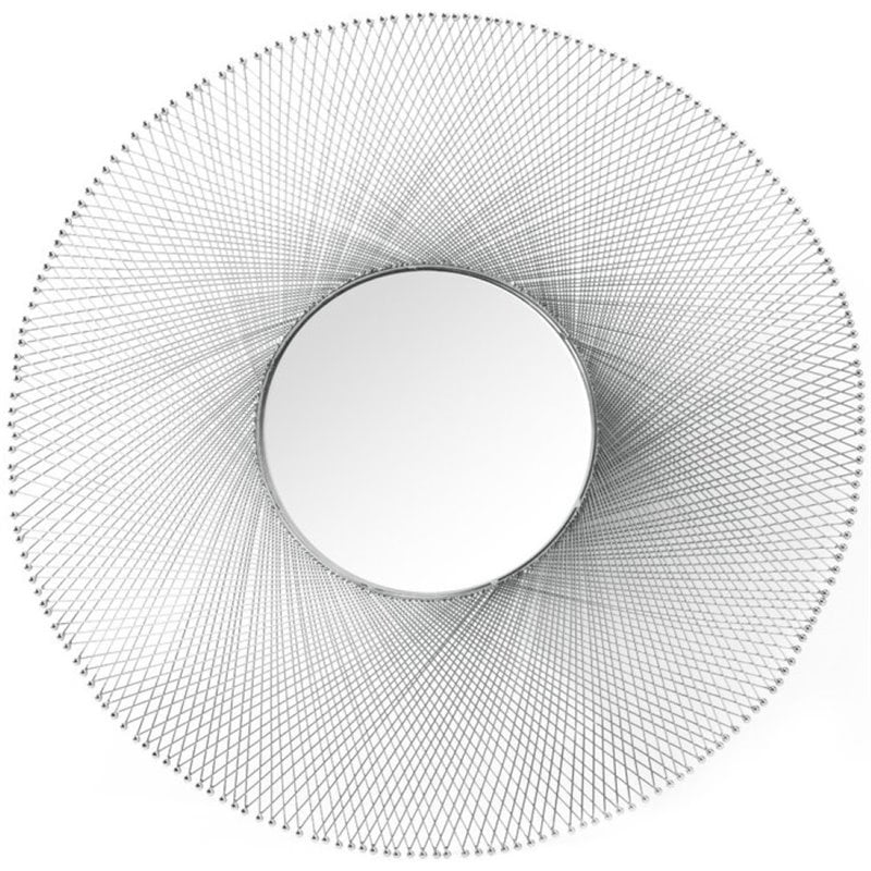 Uptown Club Cascade Contemporary Mesh Frame Decorative Wall Mirror in ...