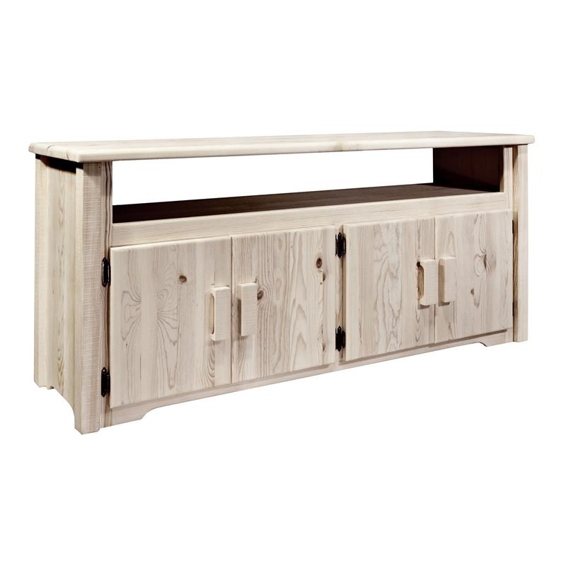 Montana Woodworks Homestead Solid Wood Television Stand in Natural ...