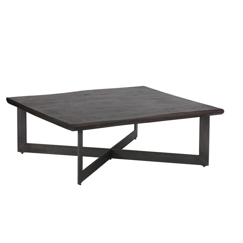 Sunpan Marley 48" Square Transitional Wood Coffee Table in Brown ...