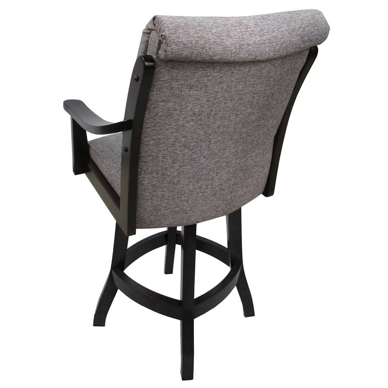 Tobias Designs Casa 26" Swivel Wood Counter Stool in Mojave Gray ...