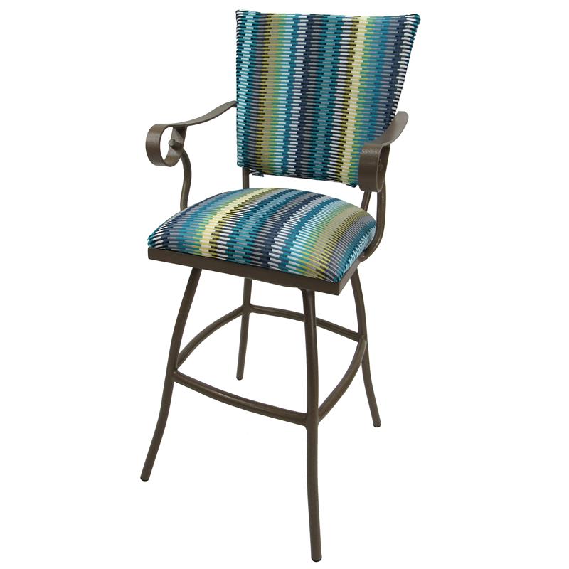 Outdoor Patio Extra Tall Spectator Swivel Bar Stool 35" - Jenna | Cymax ...