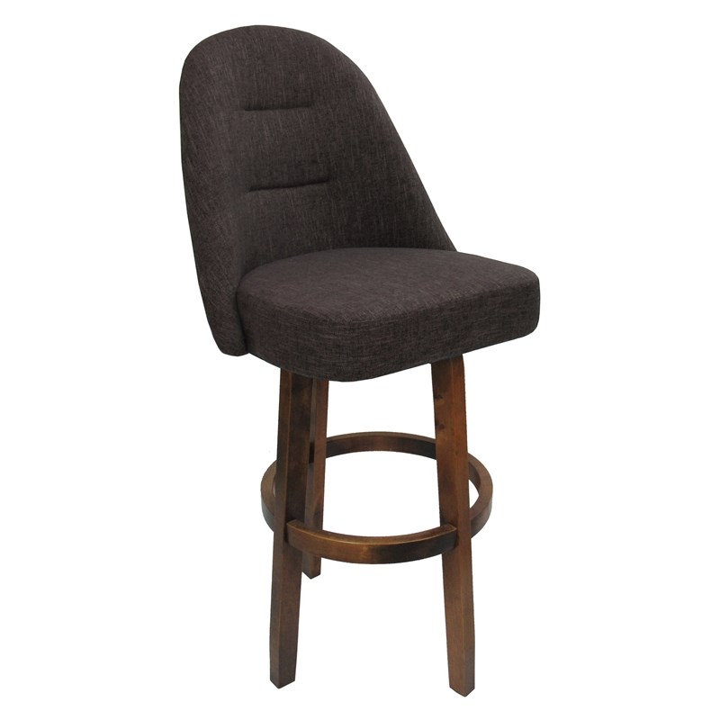 Extra Tall Swivel Bar Stool 34" M-235 Vivian Base - Sanora Brown - Dark ...
