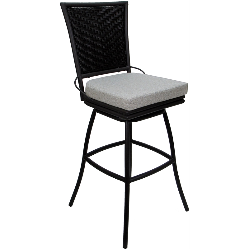 Outdoor or Indoor Extra Tall Bar Stool 34" - Elon - White - Black ...