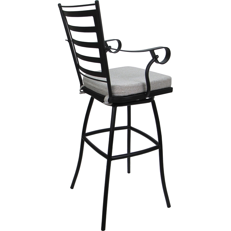 Outdoor or Indoor Extra Tall Bar Stool 34" Jordan with Arms - White ...
