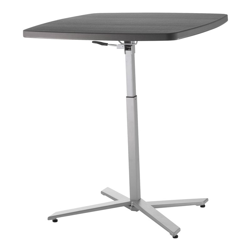 NPS Cafe Time Series Adjustable-Height Metal Table in Charcoal Slate ...
