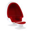 Aron Living Pod Chairs 52" Cotton Alpha Egg Chair and Ottoman in Red ...