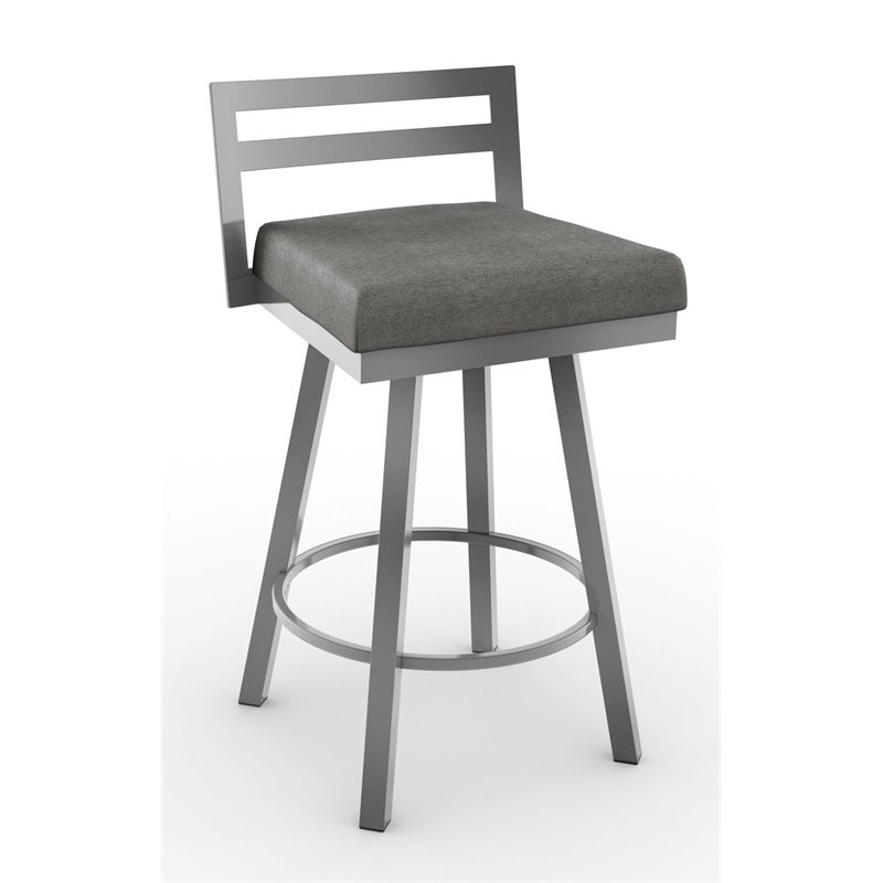 Counter Height (24 -27) Gray Chrome Bar Stools