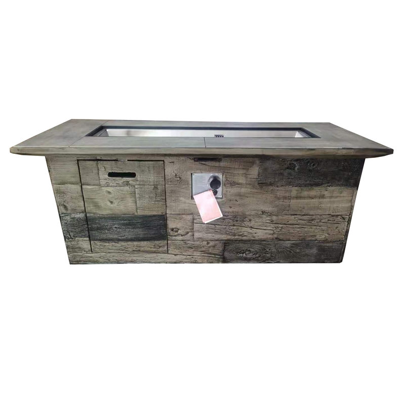 Timber Fiber Reinforced Concrete Firepit in Two-Tone Gray | Cymax Business