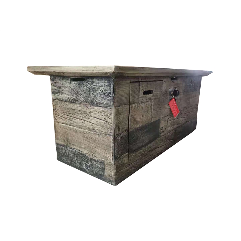 Timber Fiber Reinforced Concrete Firepit in Two-Tone Gray | Cymax Business