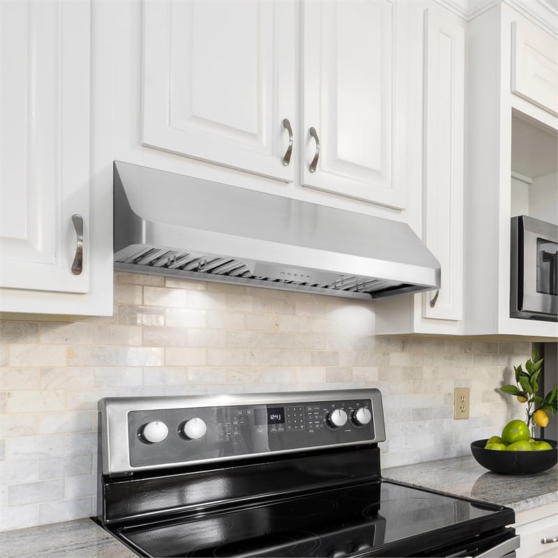 Cosmo COS QB90 36 in. 500 CFM Ducted Under Cabinet Range Hood in Stainless Steel Cymax Business