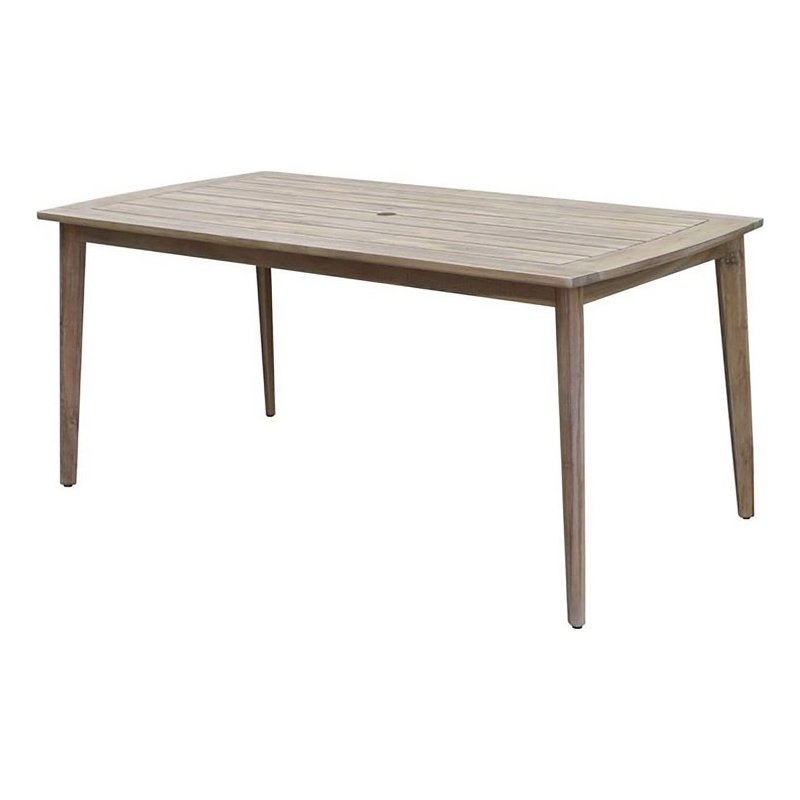Pangea Home Soleil Modern Acacia Wood Soleil Dining Table in Natural ...