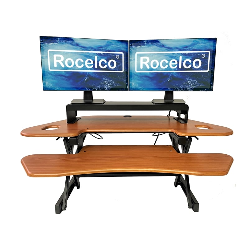 Rocelco 46" Adjustable Corner Desk Converter w/Monitor Stand BUNDLE ...