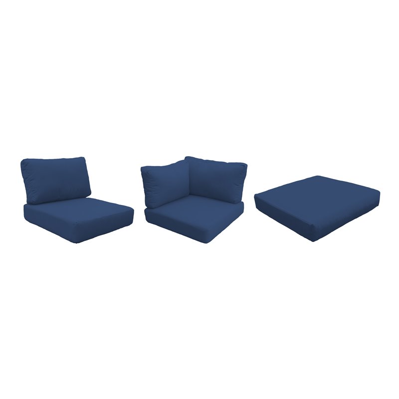 Afuera Living Contemporary Water Resistant Cover Set in Navy | Homesquare
