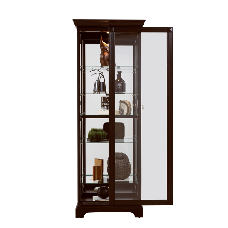 Pulaski Curio Display Cabinet in Painted Black | Cymax Business