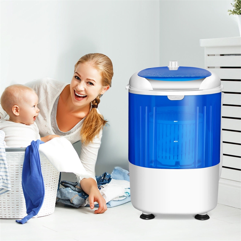 5.5lbs Portable Mini Washing Machine Laundry Spin Dryer Blue | Cymax ...