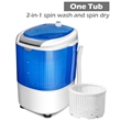 5.5lbs Portable Mini Washing Machine Laundry Spin Dryer Blue | Cymax ...