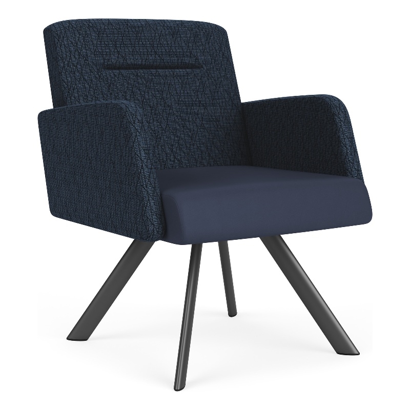 Willow Lounge Reception Swivel Guest Chair / Charcoal Steel / Blue ...