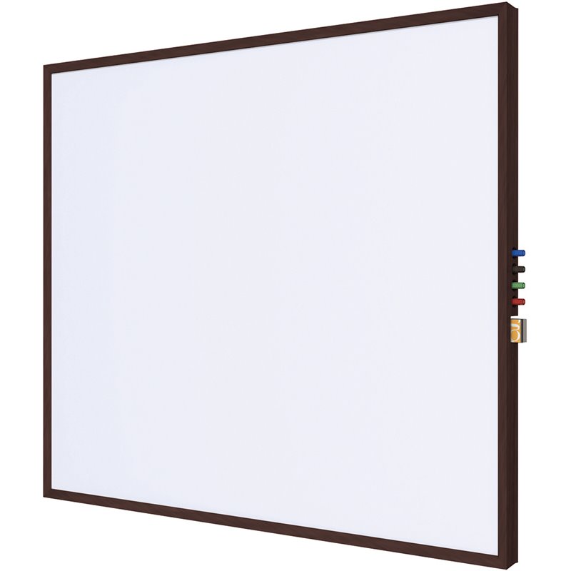 Ghent's Ceramic 4' x 5' Whiteboard with Cherry Trim in White | Cymax ...