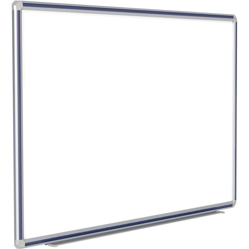 Ghent 48"x144" Aluminum Frame Ceramic Magnetic Whiteboard - Blue Trim ...