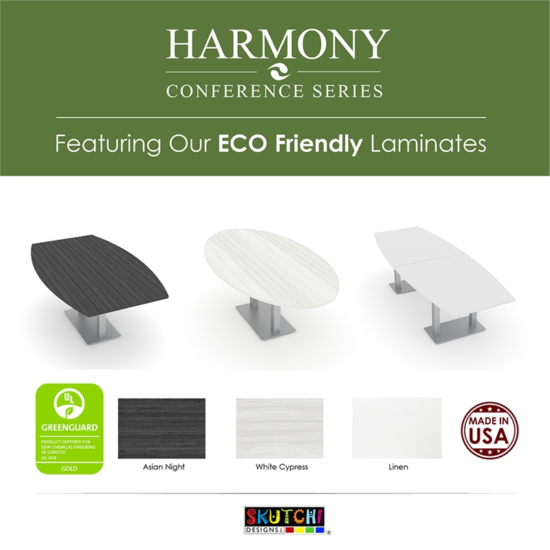 4 Person Square Conference Table Metal Base 34" Engineered Wood Black ...