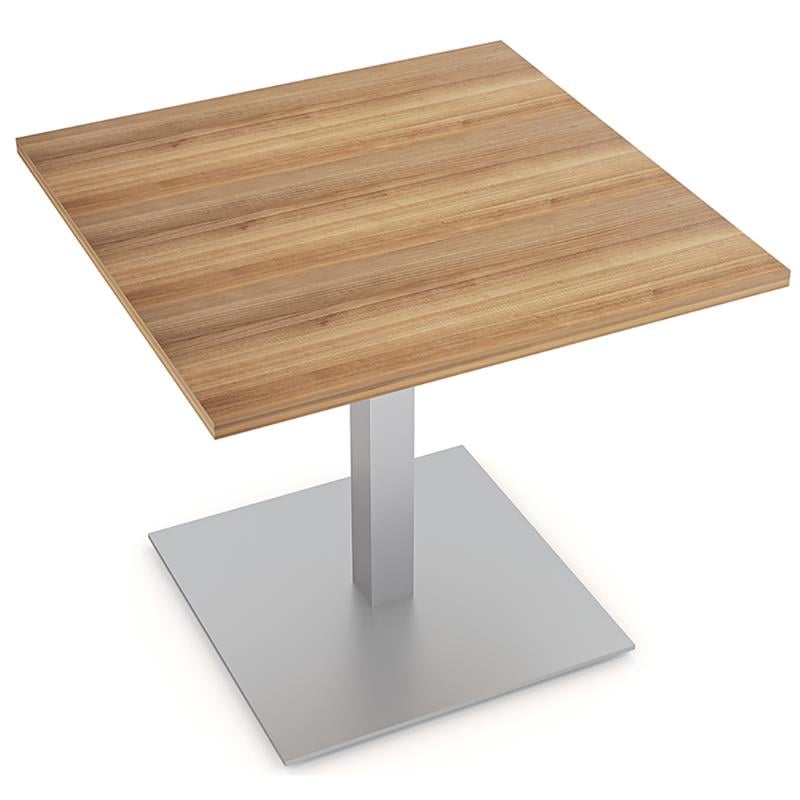 4 Person Square Conference Table Metal Base 34" Engineered Wood ...