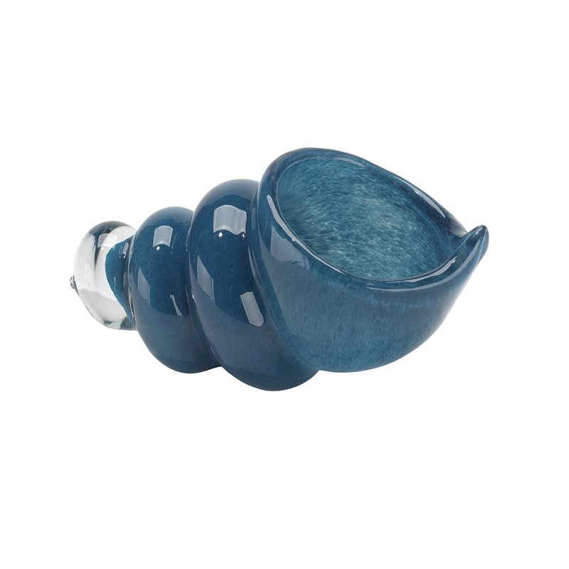 Jamie Young Co Coastal Glass Ariel Shells in Blue (Set of 2) | Homesquare