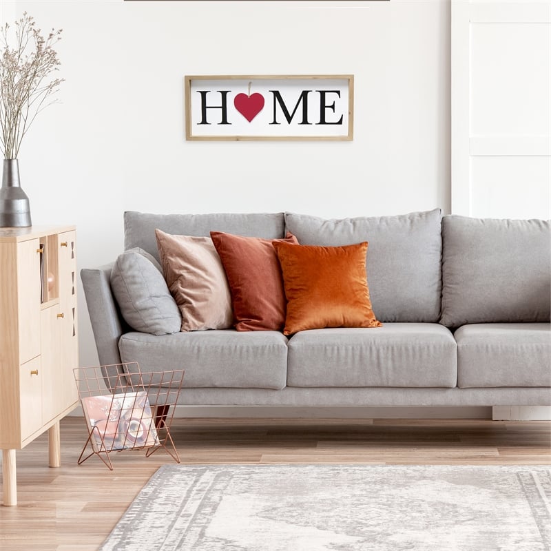 Elegant Designs Wooden Seasonal Interchangeable Symbol "Home" Frame ...