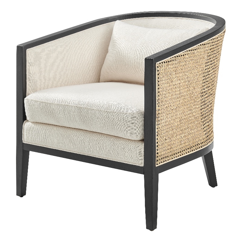 New Pacific Direct Tillman Accent Arm Chair w/ Rattan in Black Leg ...