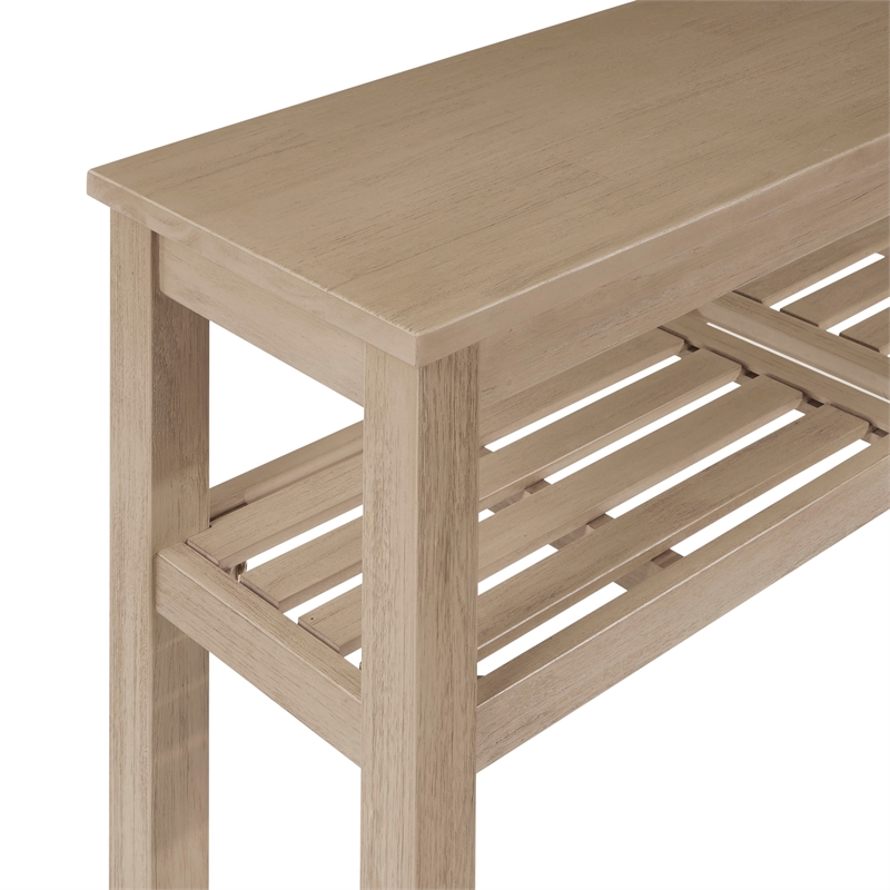 New Pacific Direct Tiburon Console Table w/ Shelf in Drifted Sand ...