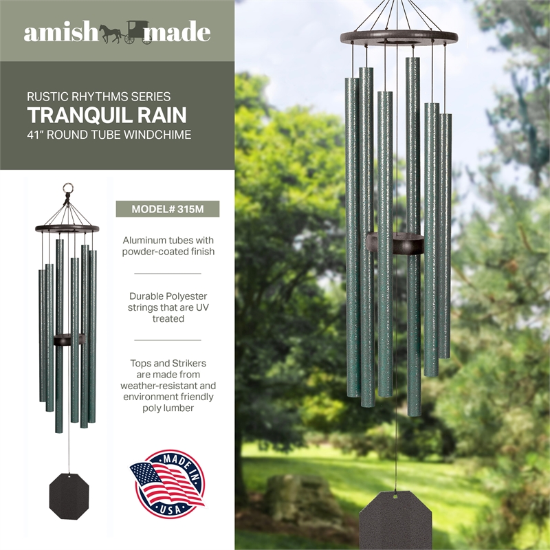 Outdoor Leisure Products Traditional Aluminum Wind Chime in Green ...