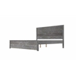 Hampton Solid Wood Bed Queen Size - Misty Grey Finish