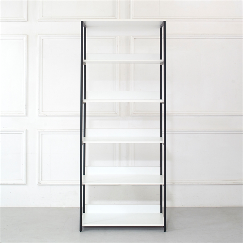 Fiona Wood and Metal Walk-in Closet with Five Shelves | Homesquare