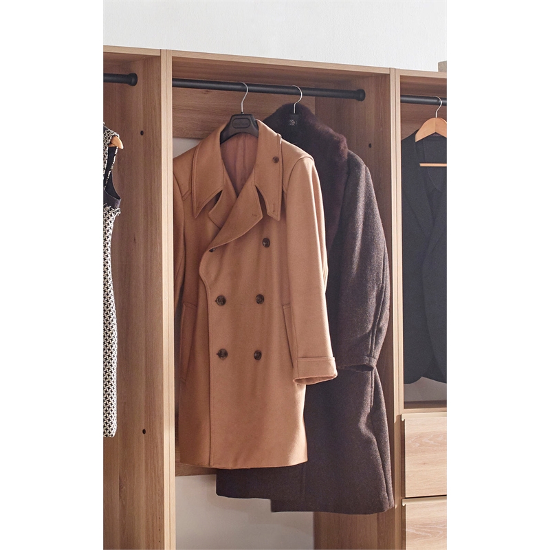 Prosper Oak Freestanding Walk in Wood Closet System | Cymax Business