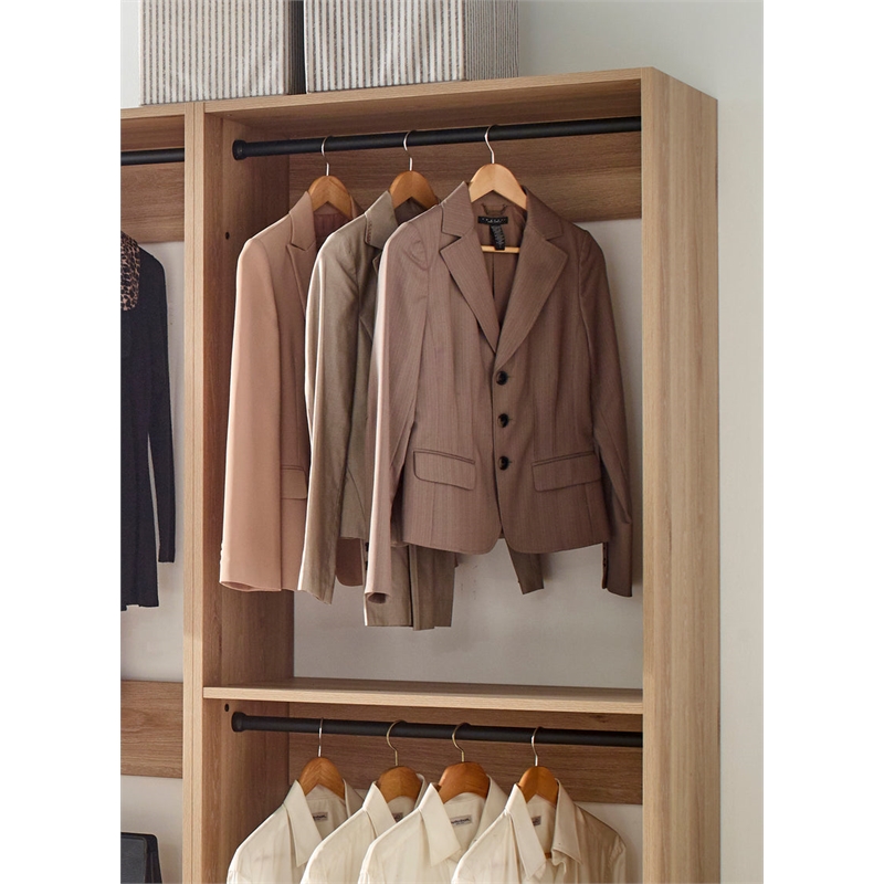 Prosper Oak Freestanding Walk in Wood Closet System