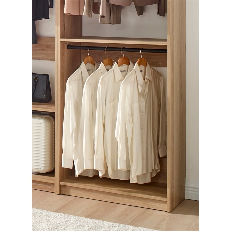 Prosper Oak Freestanding Walk in Wood Closet System