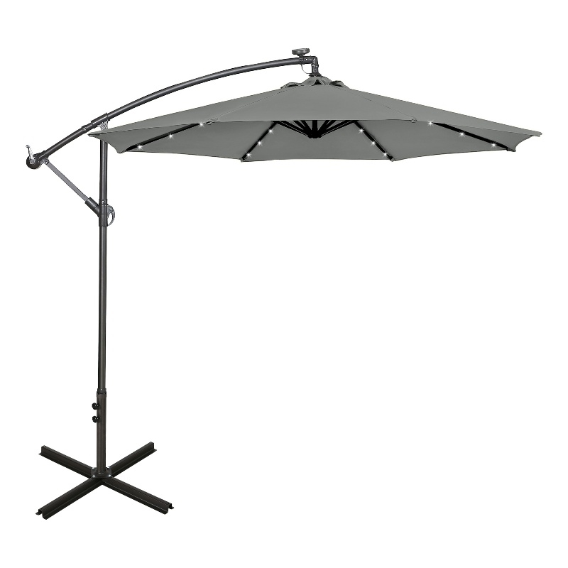 Westlake 10 Ft Solar LED Cantilever Offset Patio Umbrella | Cymax Business