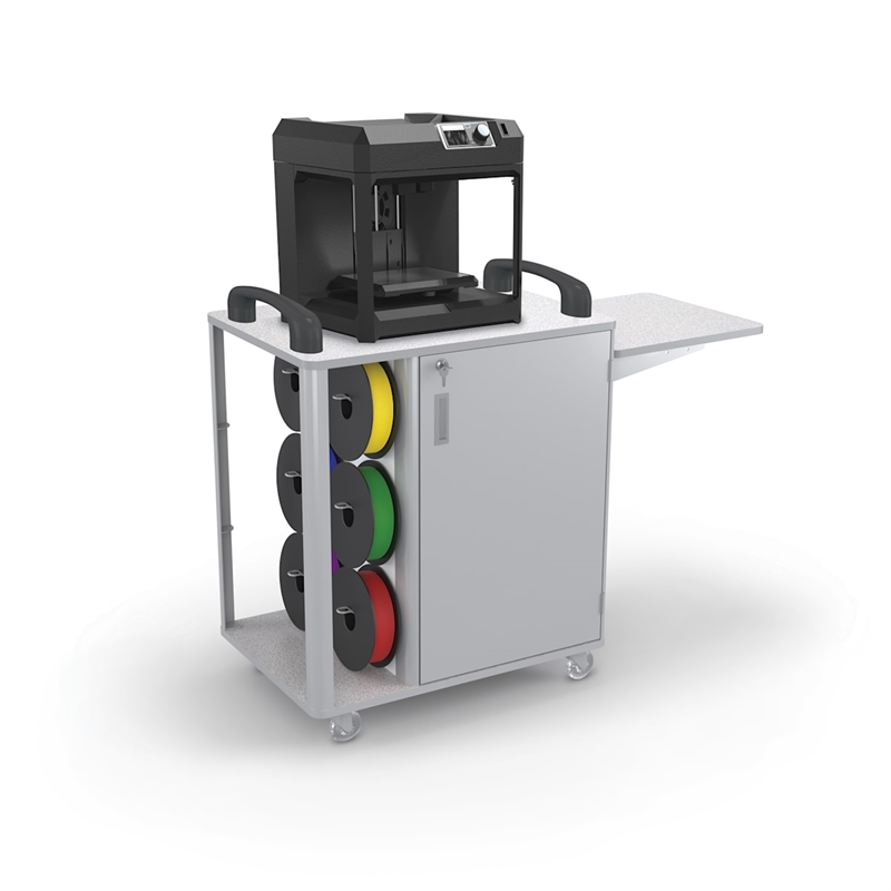MooreCo Mobile 3D Printer Cart With Lockable Cabinet | Homesquare