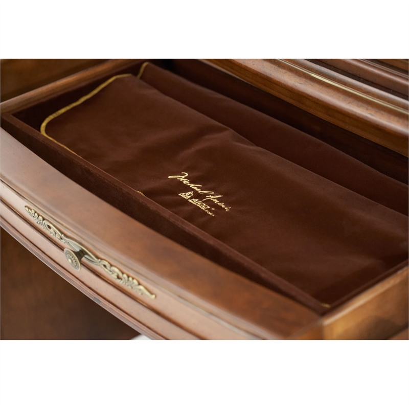 Michael Amini Villa Valencia China Cabinet with Lighting - Classic Chestnut