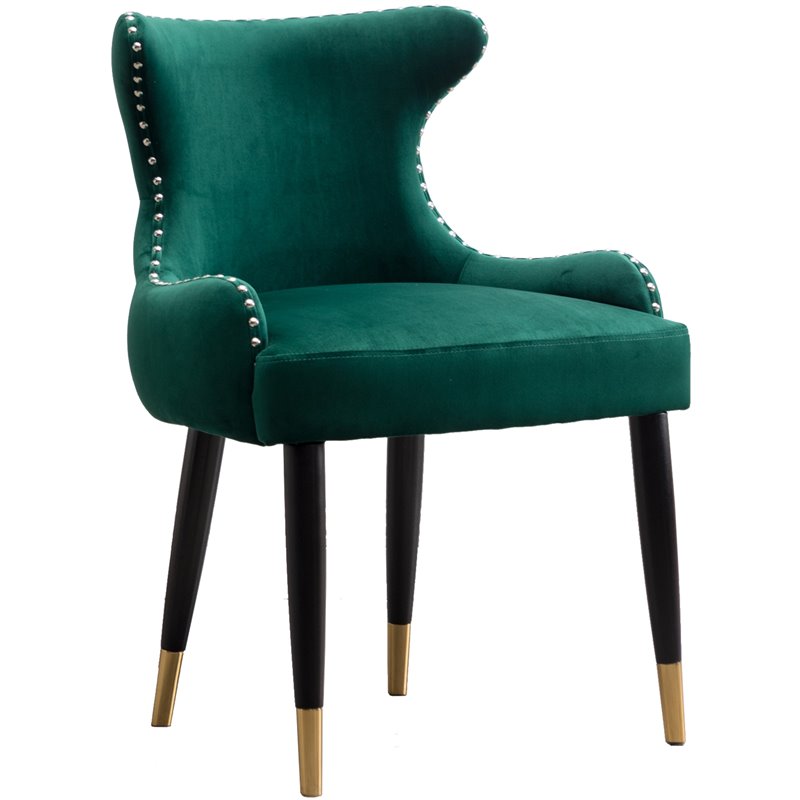 Roundhill Furniture Lindale Velvet Upholstered Nailhead Trim Accent